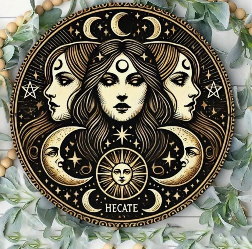 Hecate Metal Plaque – Granny Magick Margaret Jamison
