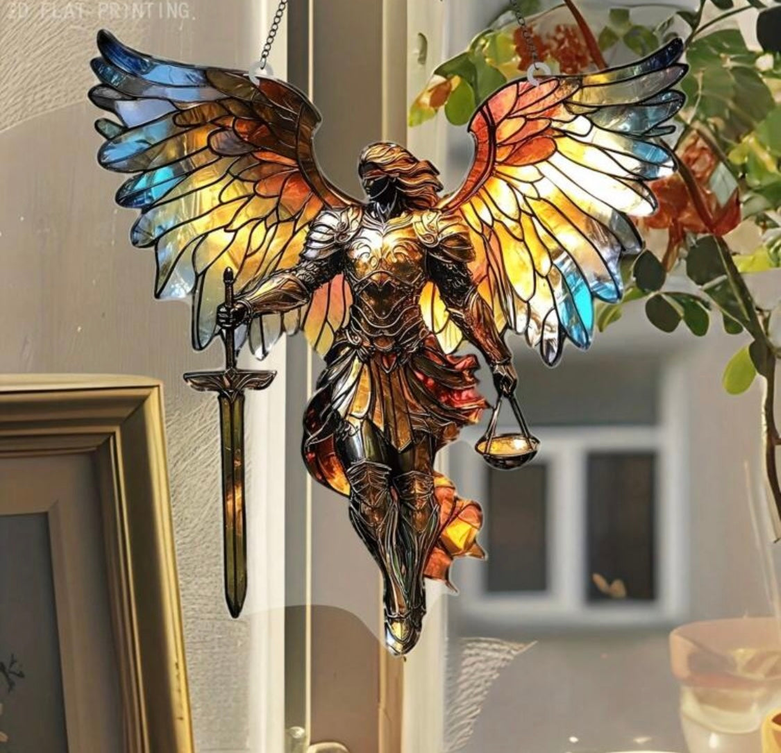 Archangel Michael Large Suncatcher – Granny Magick Margaret Jamison