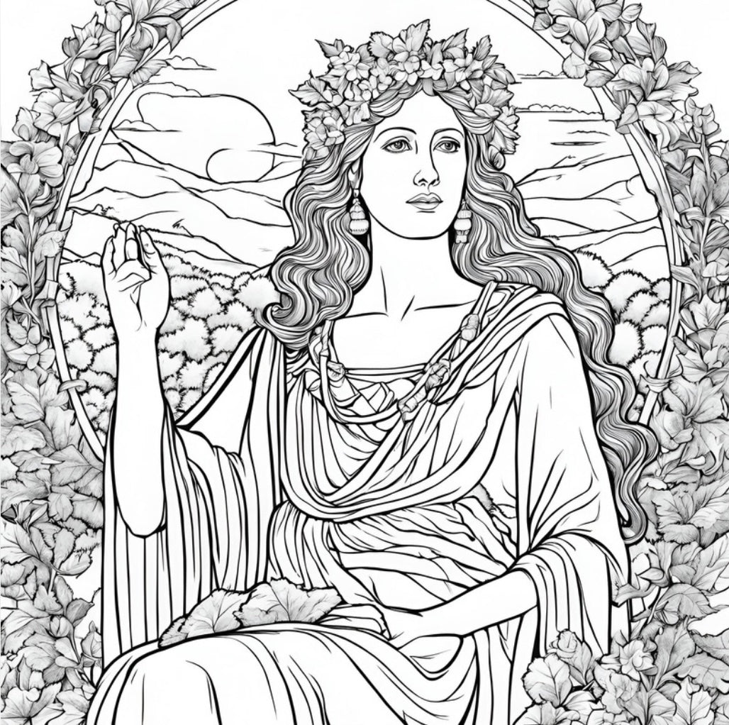 Free Demeter Coloring Sheets – Granny Magick Margaret Jamison