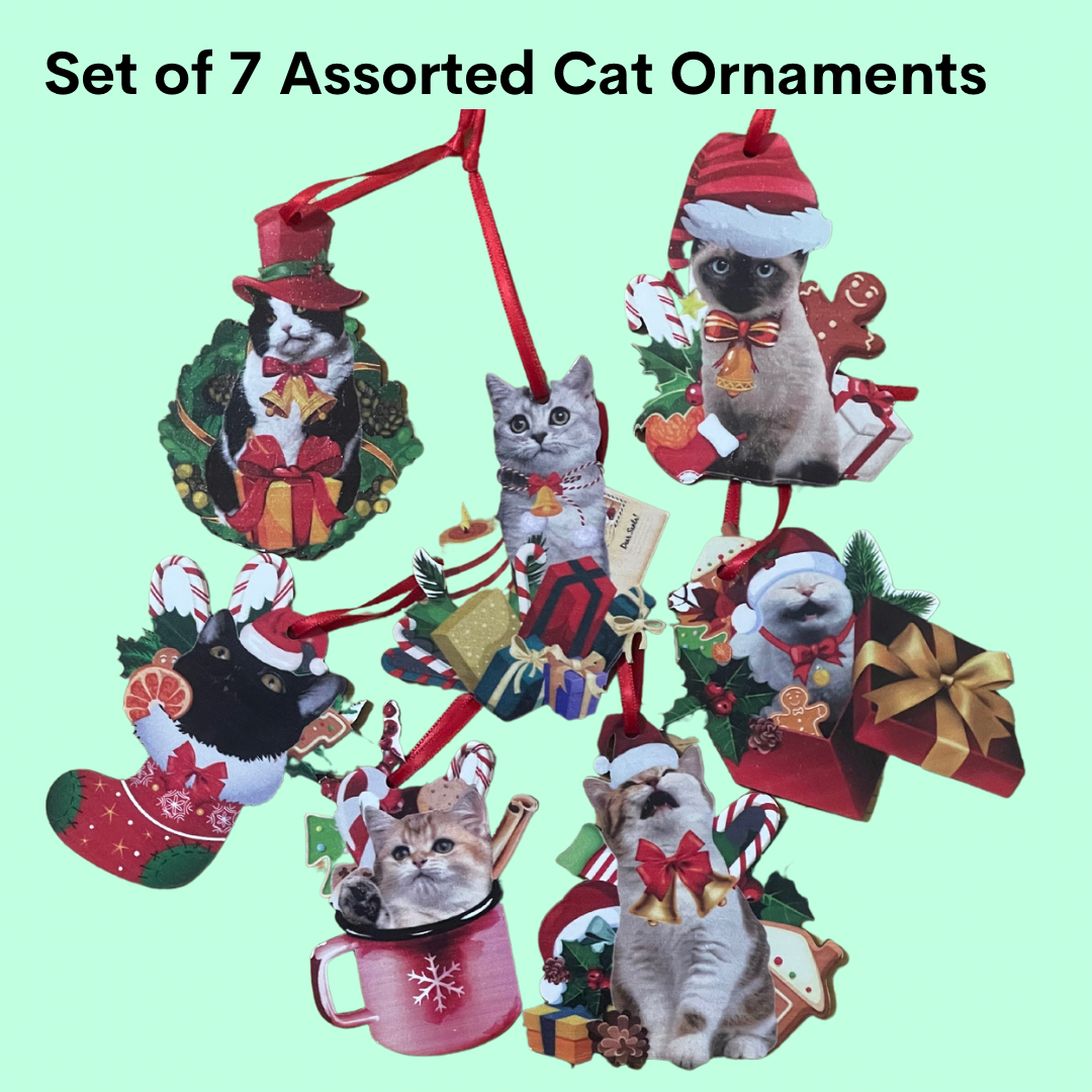 Seven Assorted Cat Ornaments – Granny Magick Margaret Jamison