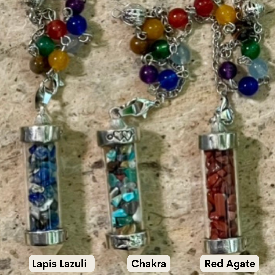 Pendulums: Crystal Chambered, Chakra Chain – Granny Magick Margaret Jamison