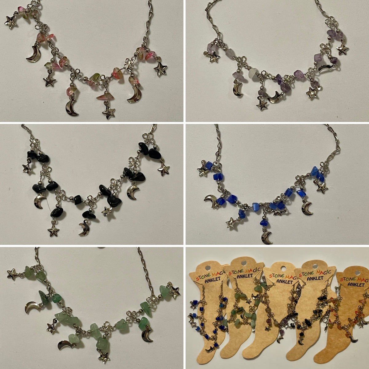 Stone Moon & Stars Anklet – Granny Magick Margaret Jamison