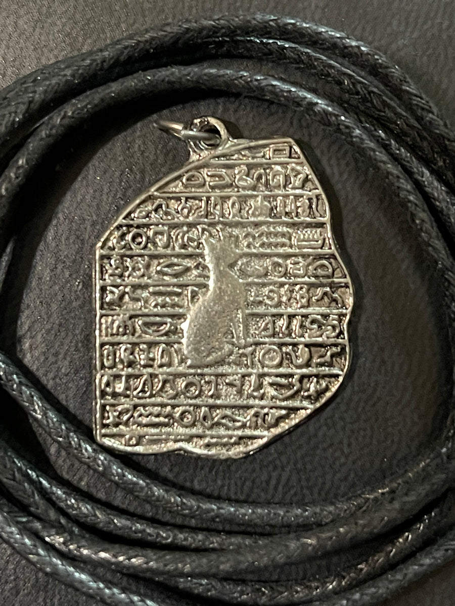 Pewter Rosetta Stone Amulet – Granny Magick Margaret Jamison